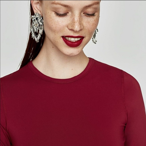 Zara | Dresses | Nwt Zara Long Sleeve Midi Bodycon Dress | Poshmark